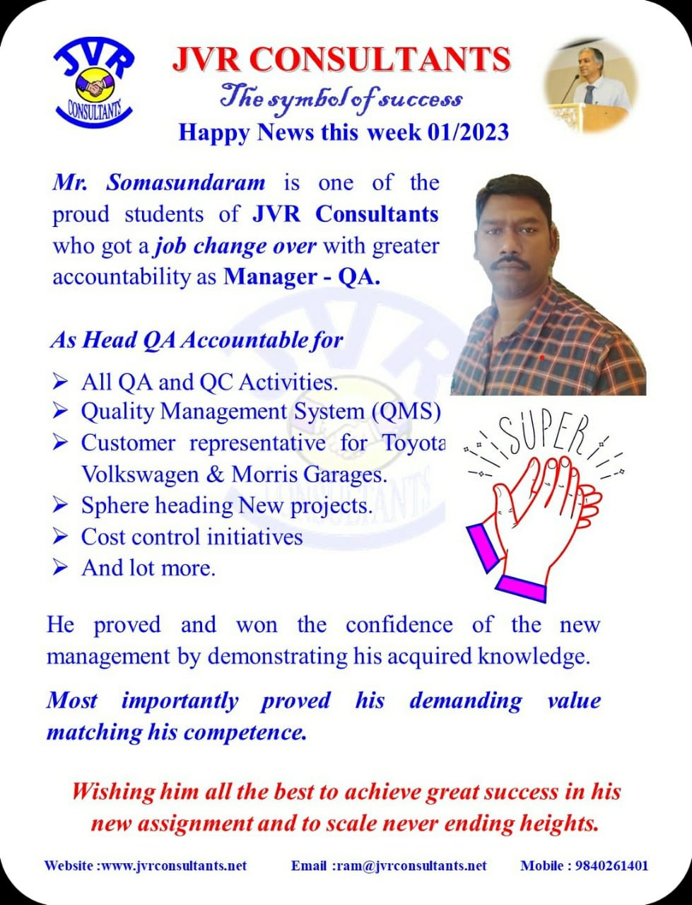 Success Stories – JVR Consultants