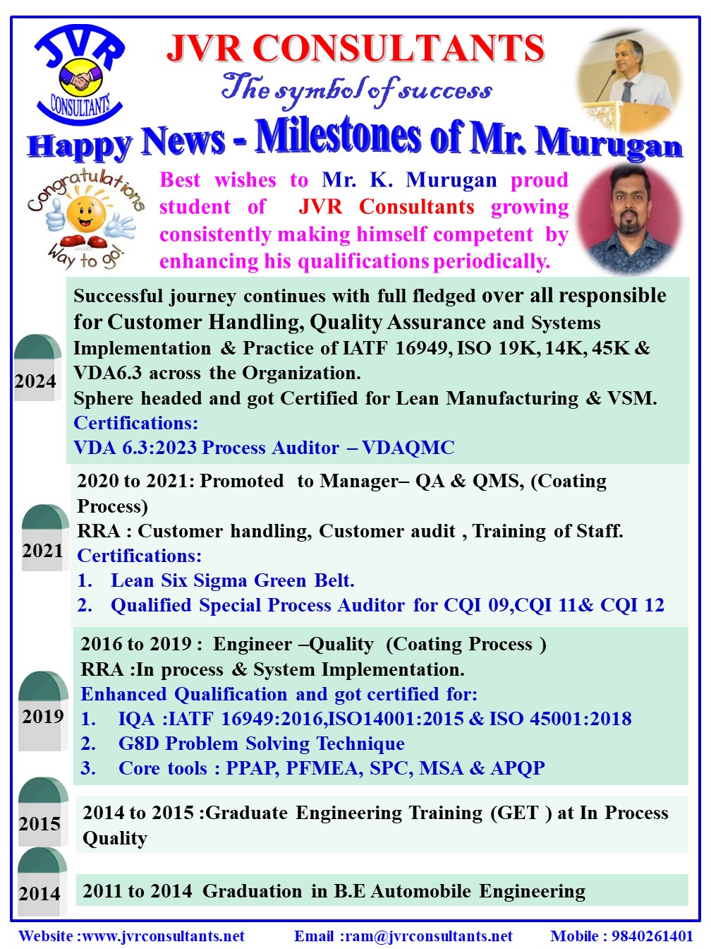 Success Stories – JVR Consultants